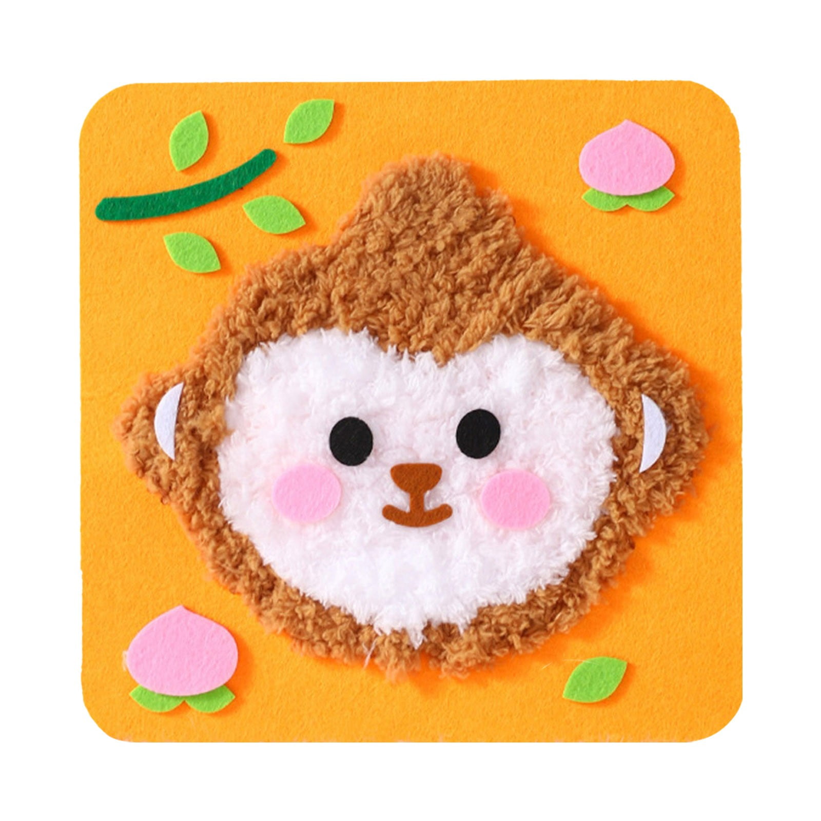 Kids DIY Wool Embroidery Kit Cartoon Design Hand Threading Art Craft ...