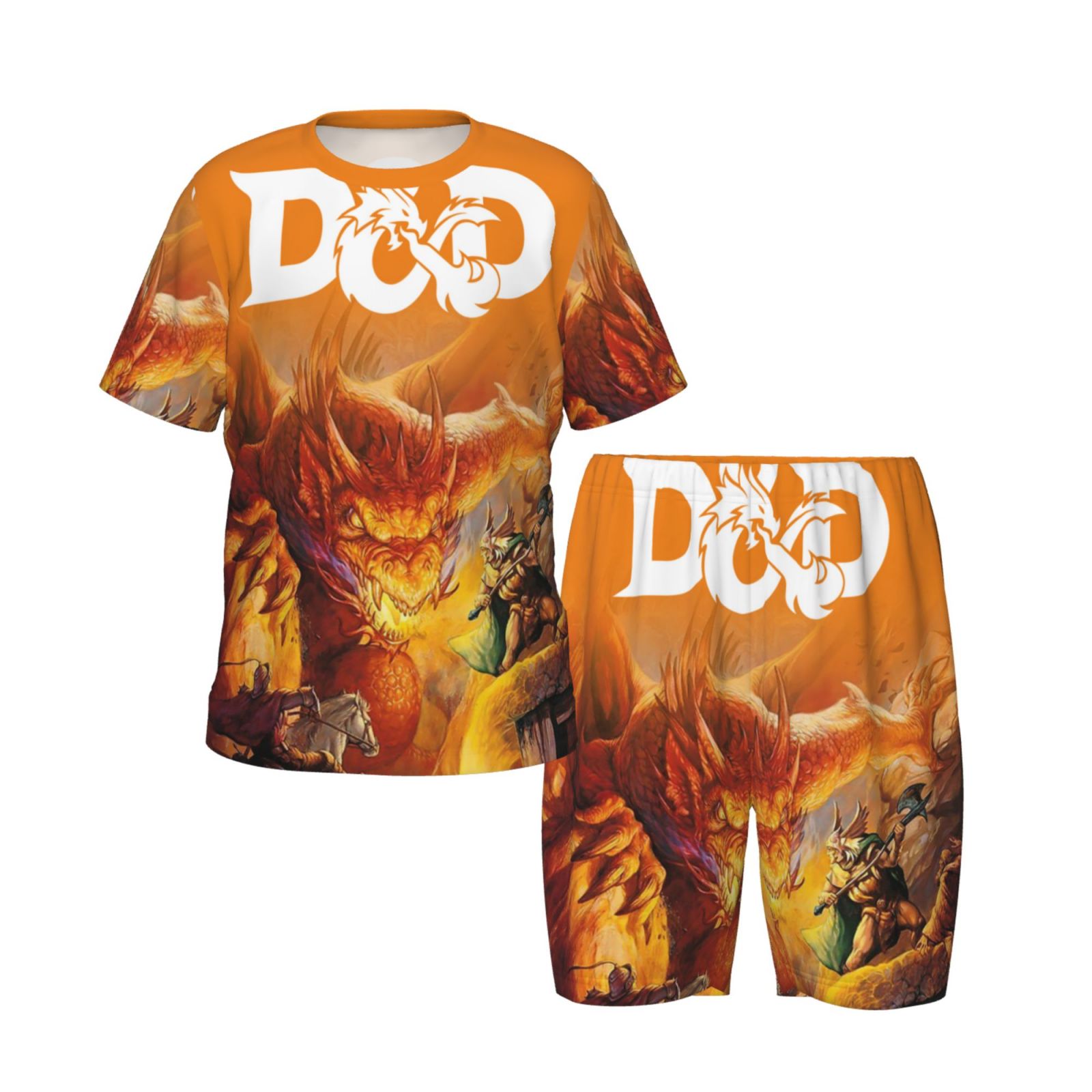 Kids DND Dungeons And Dragons Pajama Set Kids Cartoon Tee Shirt And ...