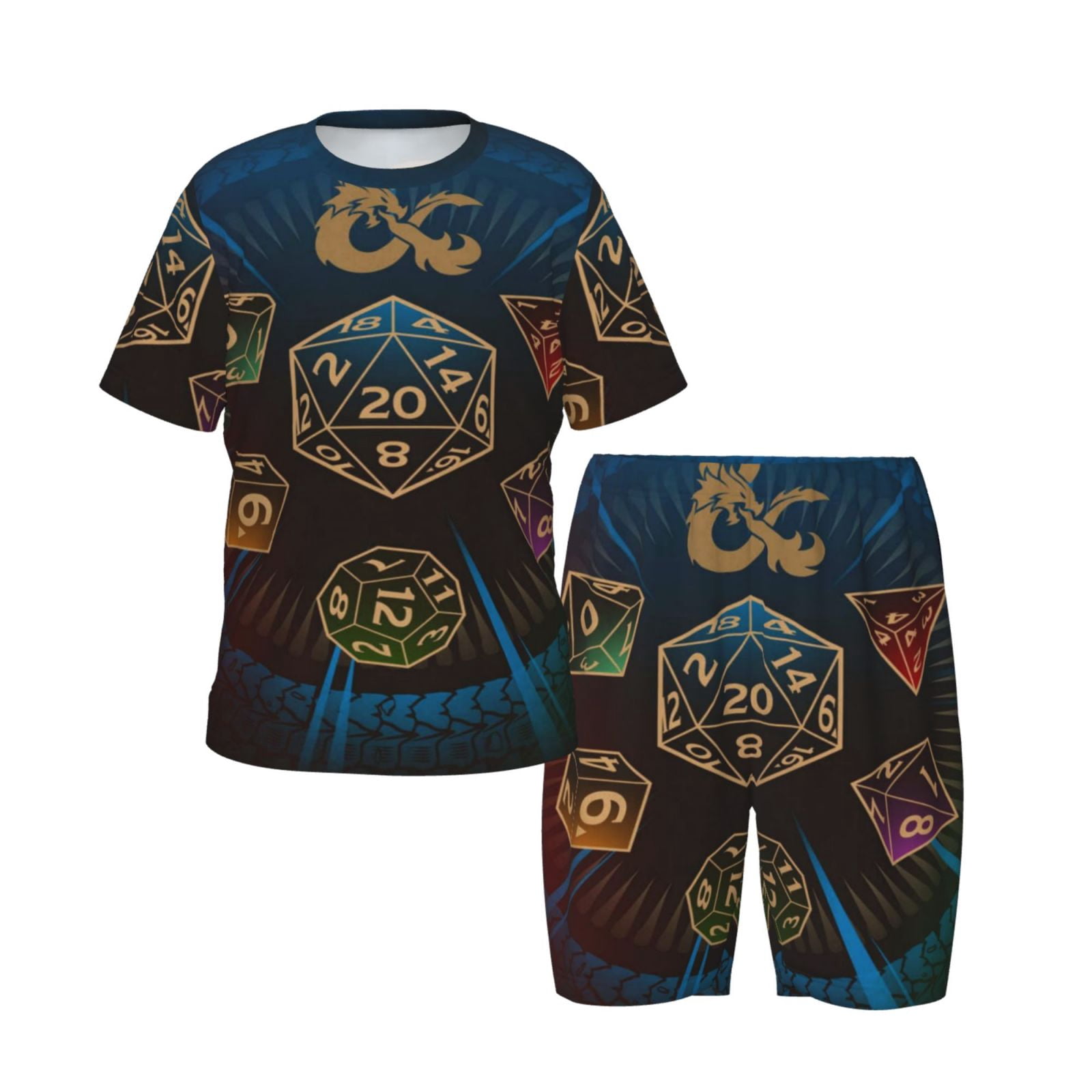 Kids DND Dungeons And Dragons Pajama Set Kids Cartoon Tee Shirt And ...