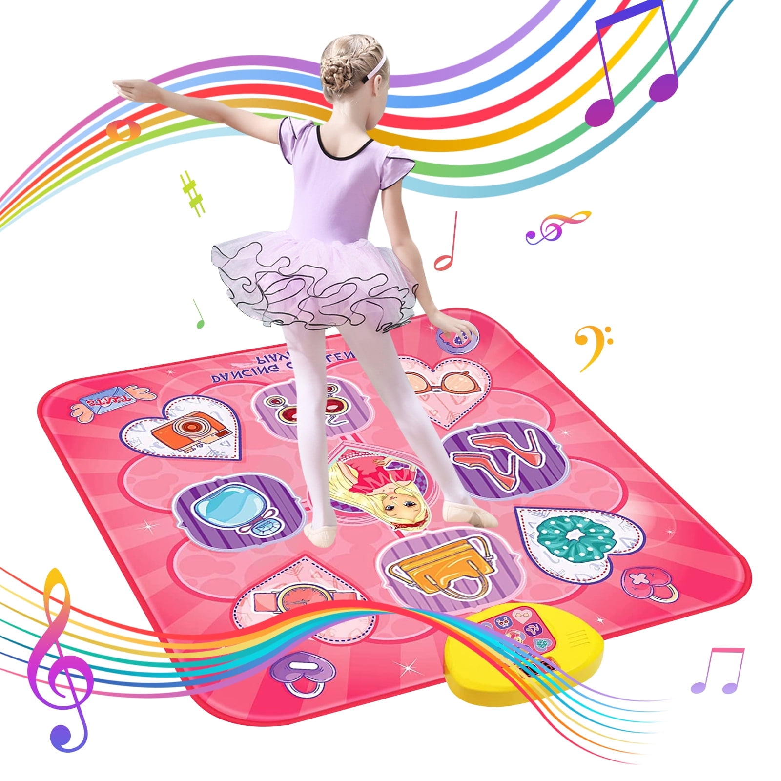 TiokMc Kids Dance Toy, Electronic LED Dancing Mat, Musical Party Game ...
