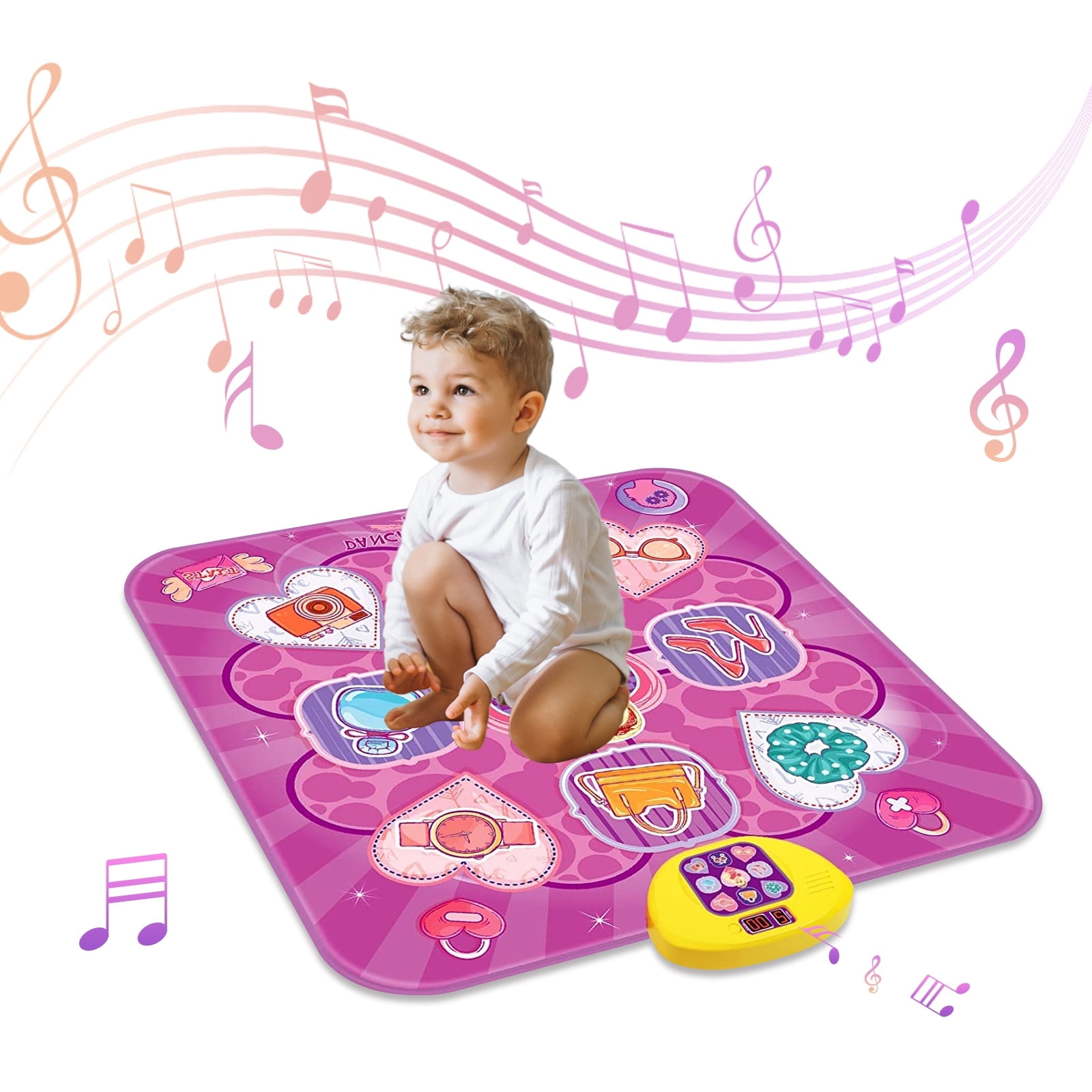 Kids Dance Toy, Electronic Dancing Mat with LED Lights, Musical Dance ...
