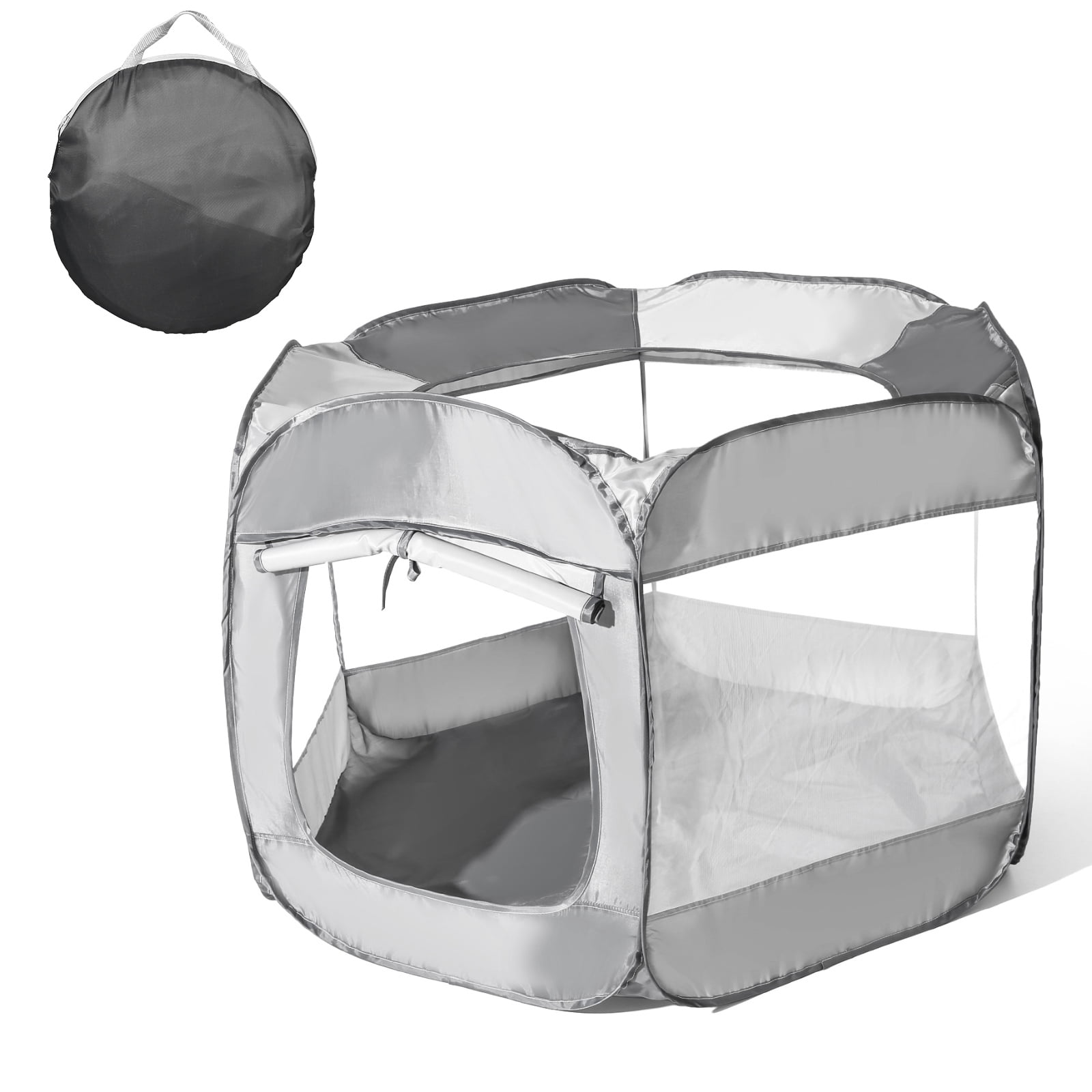 Kids Dark Gray Ball Pit with Curtain Large Pop Up Childrens Ball Pits ...