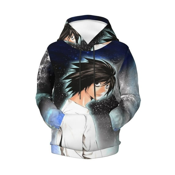 Kids Death N0-te Hoodie with Pocket Cartoon Printed Pullover Hooded ...