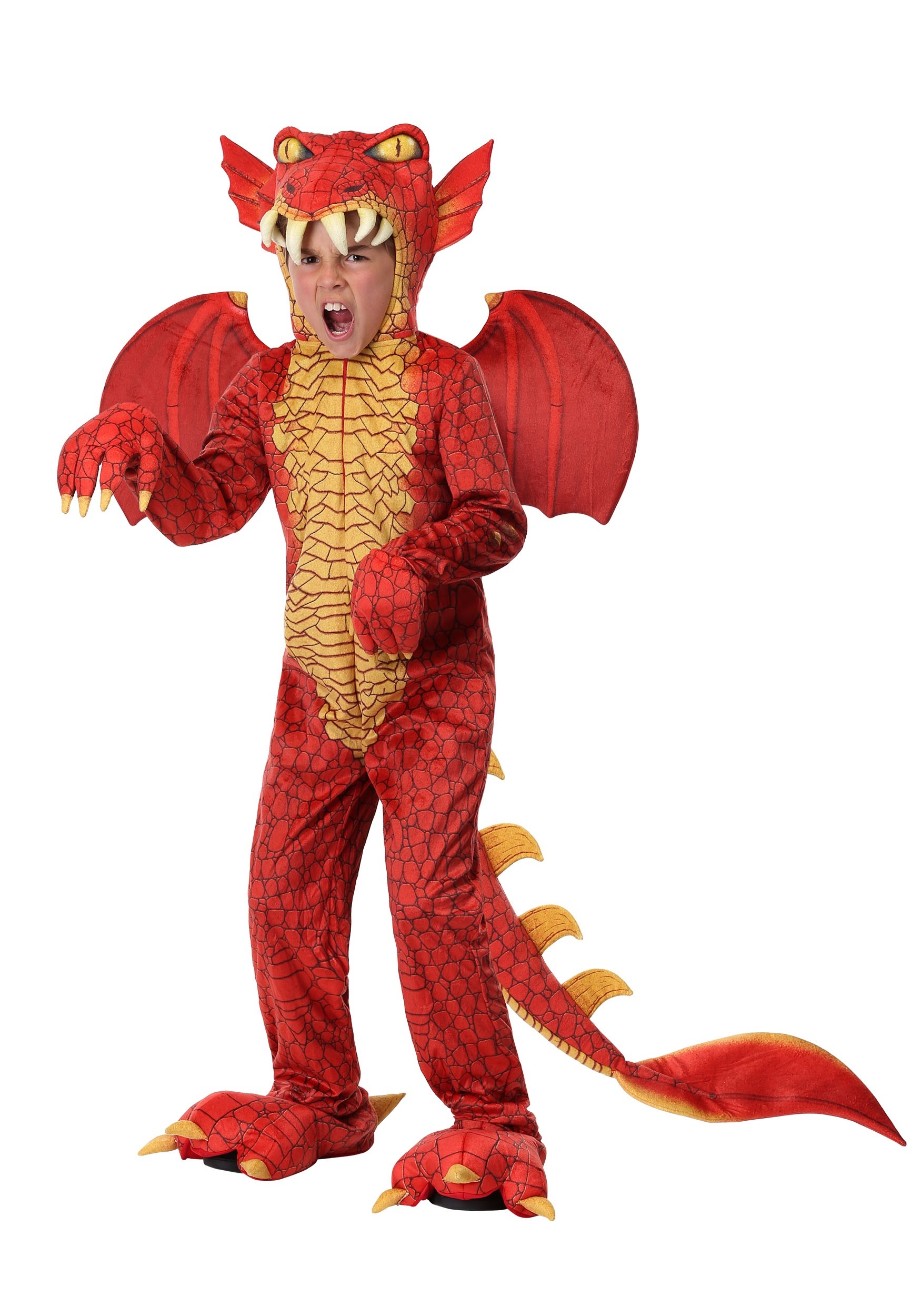 Kids Deluxe Red Dragon Costume - Walmart.com