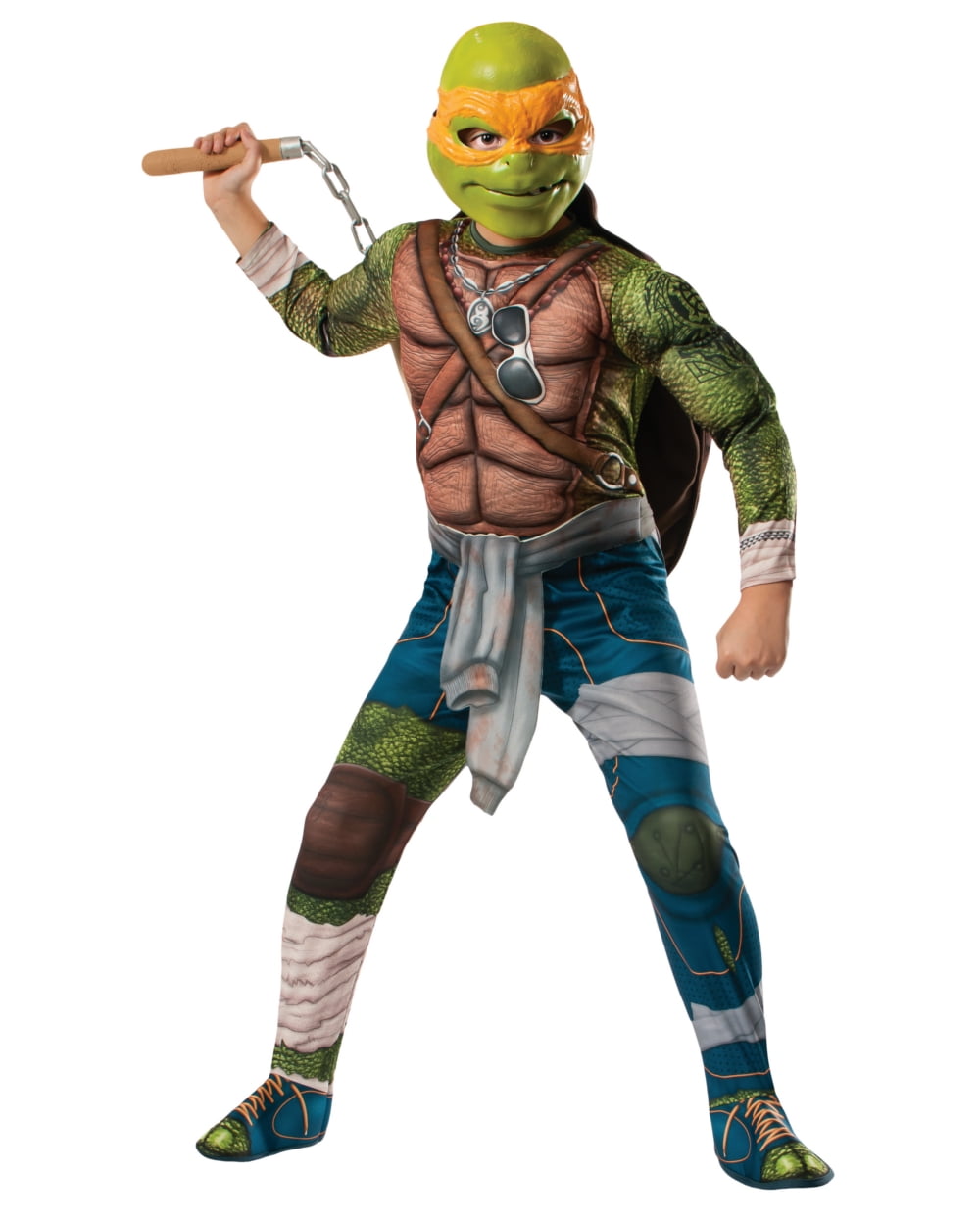 Kids Deluxe Teenage Mutant Ninja Turtles Michelangelo Muscle Costume ...