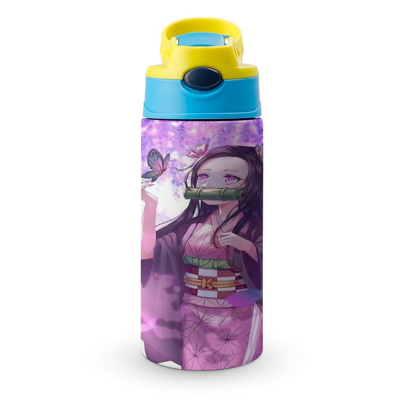 Kids Demon Slayer Nezuko Water Bottle with Straw Vacuum Insulated ...