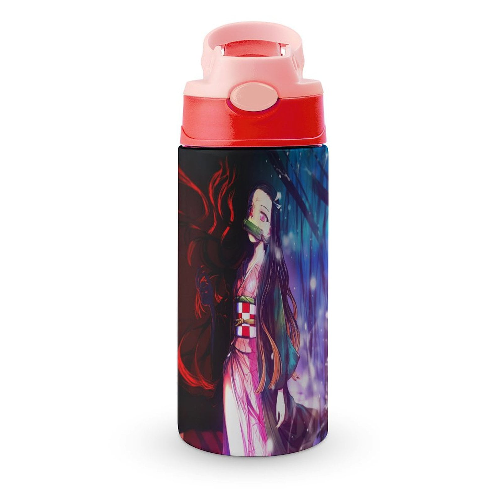 Kids Demon Slayer Nezuko Water Bottle with Straw Vacuum Insulated ...