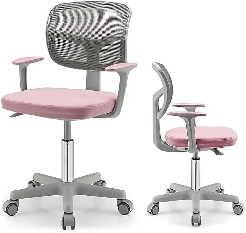 Kids Desk Chair, Adjustable Mesh Computer Chair with Armrest, Soft ...