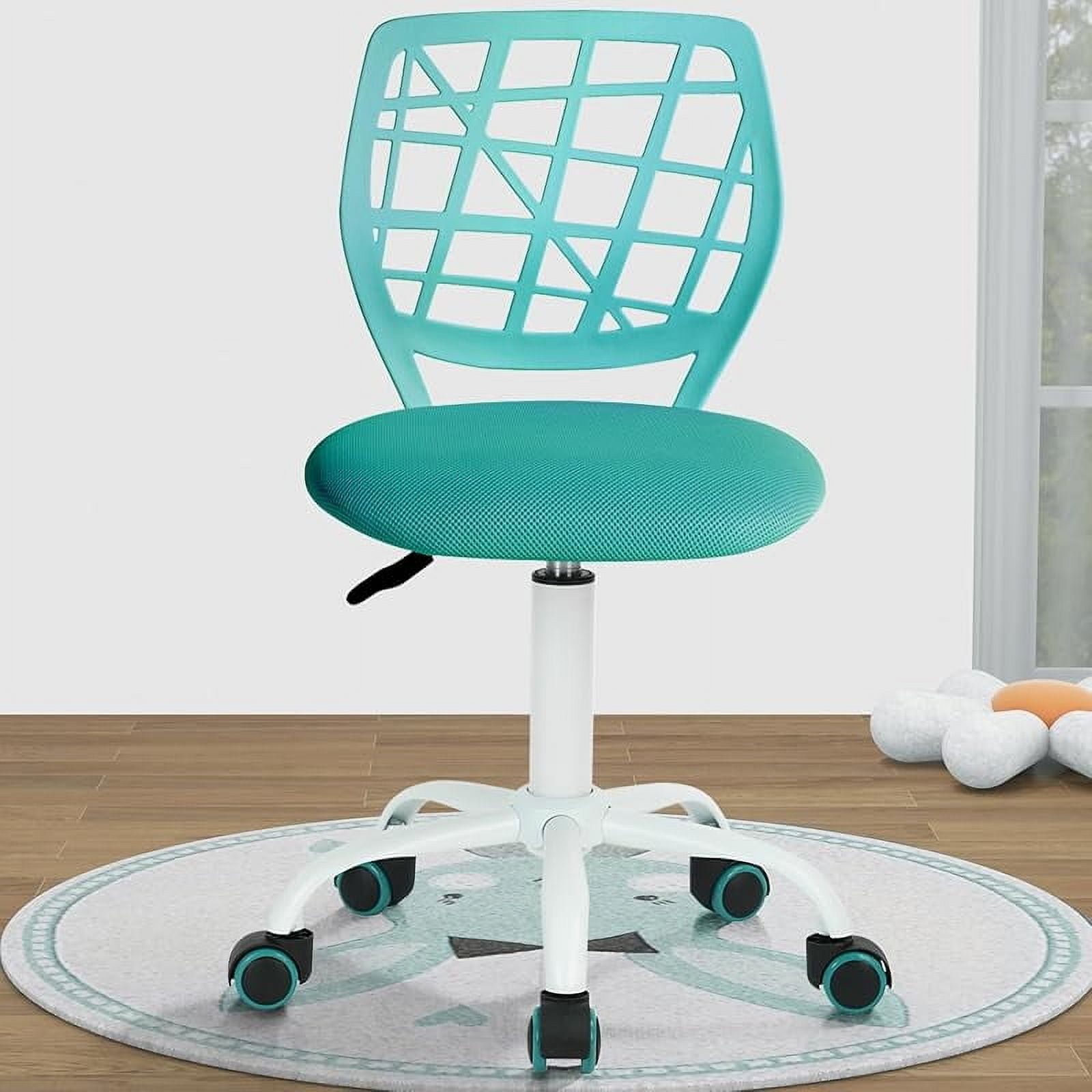 Kids Desk Chair, Small Office Chair Mesh Armless Study Chair, Cute Chic ...