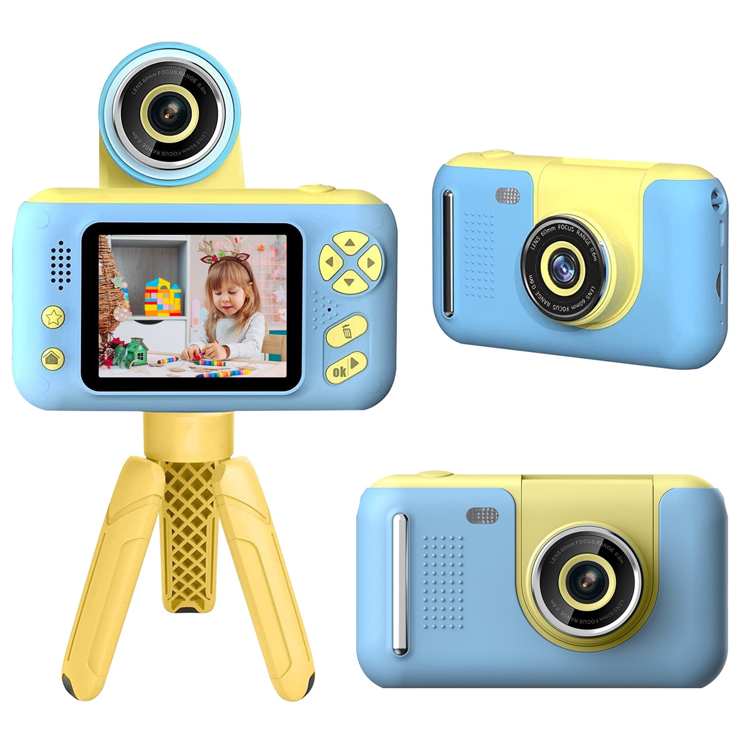 Kids Digital Camera with Flip Lens TeqHome 2.4in Children Video Camera ...