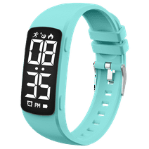 Pedometer Watch with LCD Display Simple Operation Walking Fitness ...