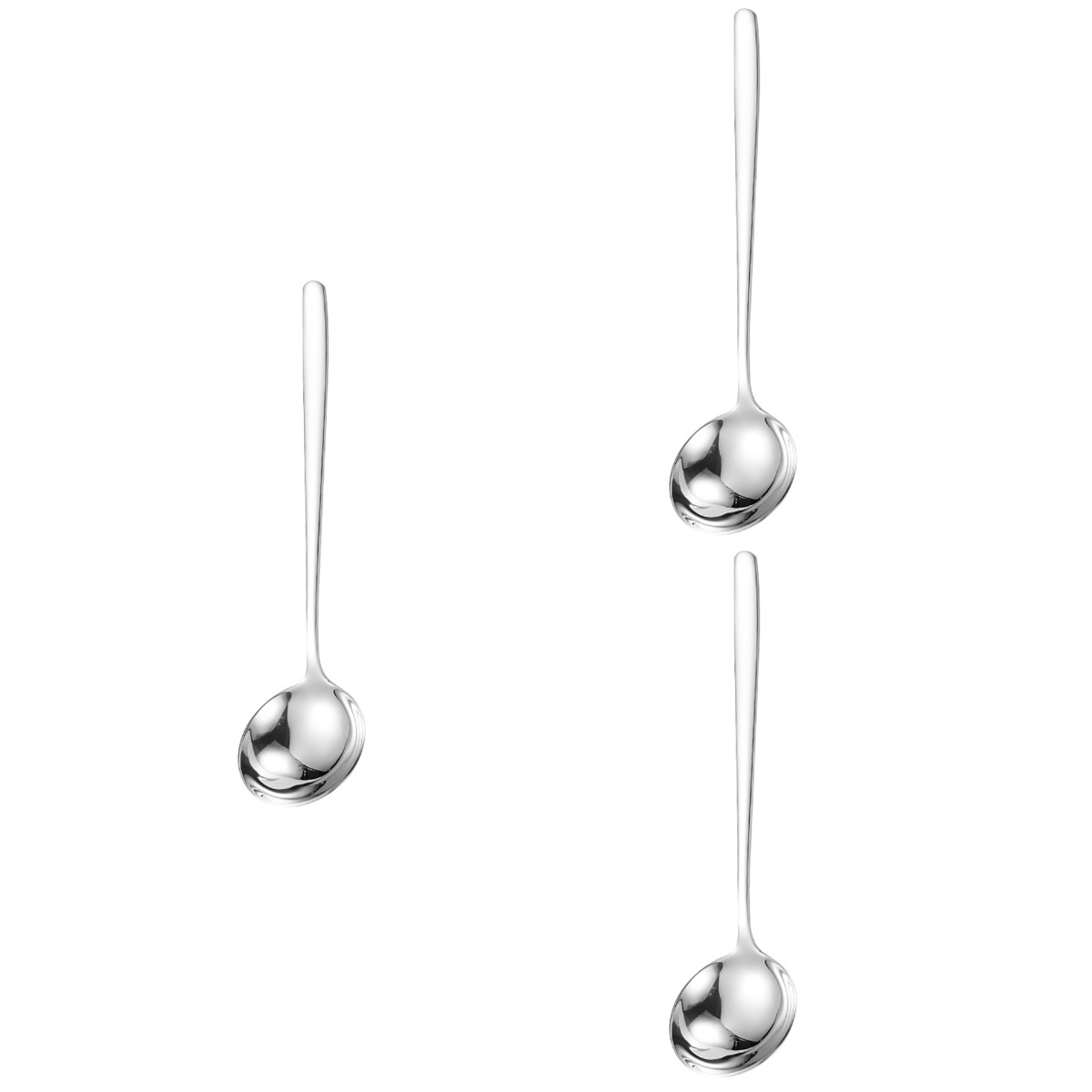 Kids Dinnerware 3 Pieces Stainless Steel Spoon Wok Long Handle Soup ...