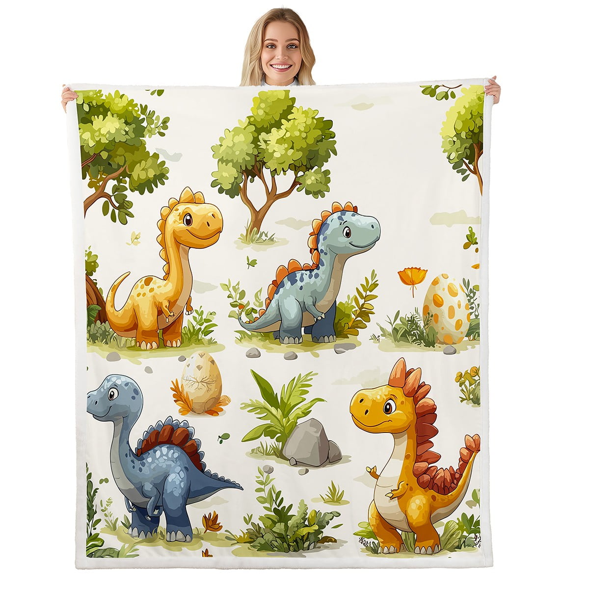 Kids Dinosaur Blanket Baby 30x40,Cartoon Dino Ancient Animals Plush ...