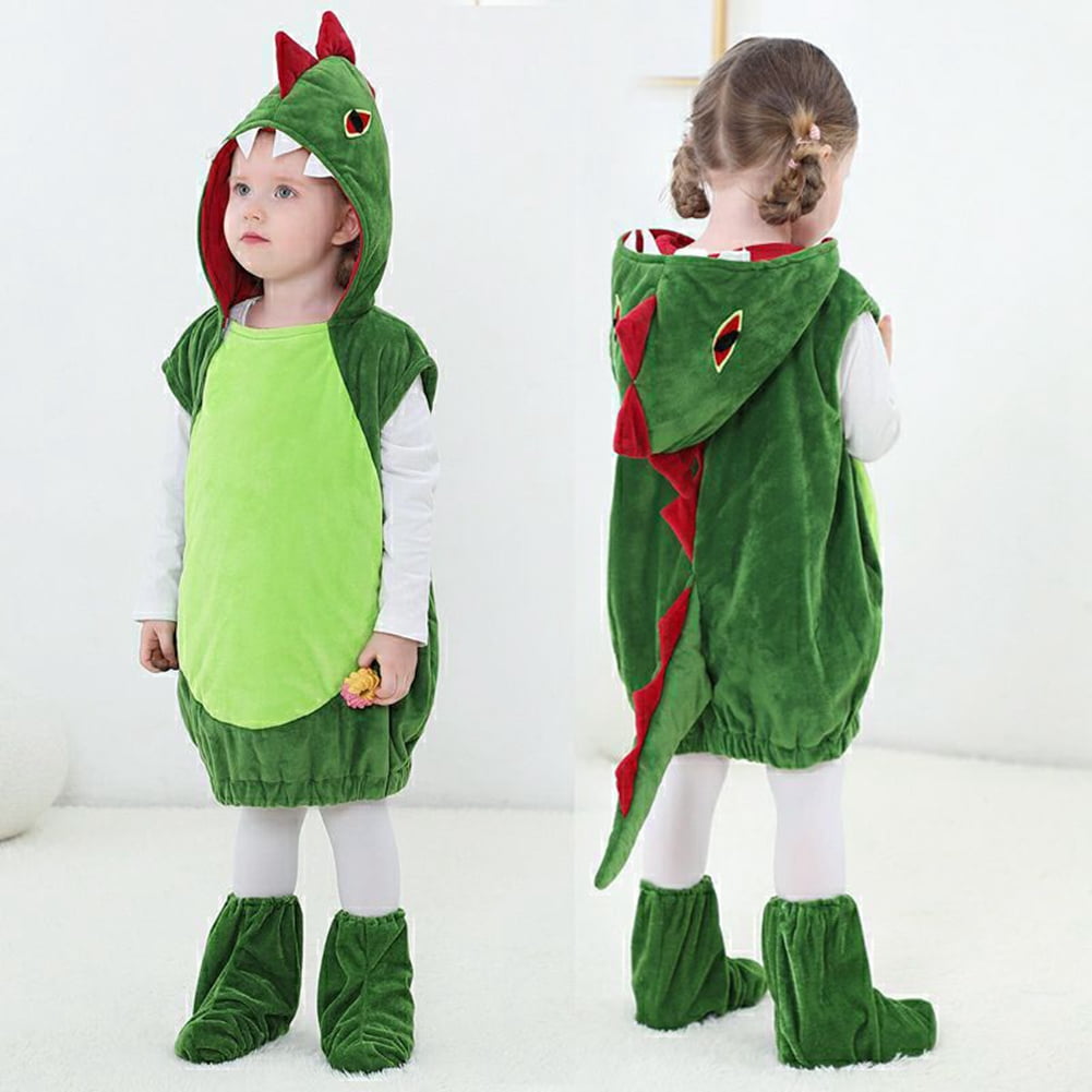 Kids Dinosaur Costumes With Shoes, Uccdo Boys Girls Sleevelss Hooded ...