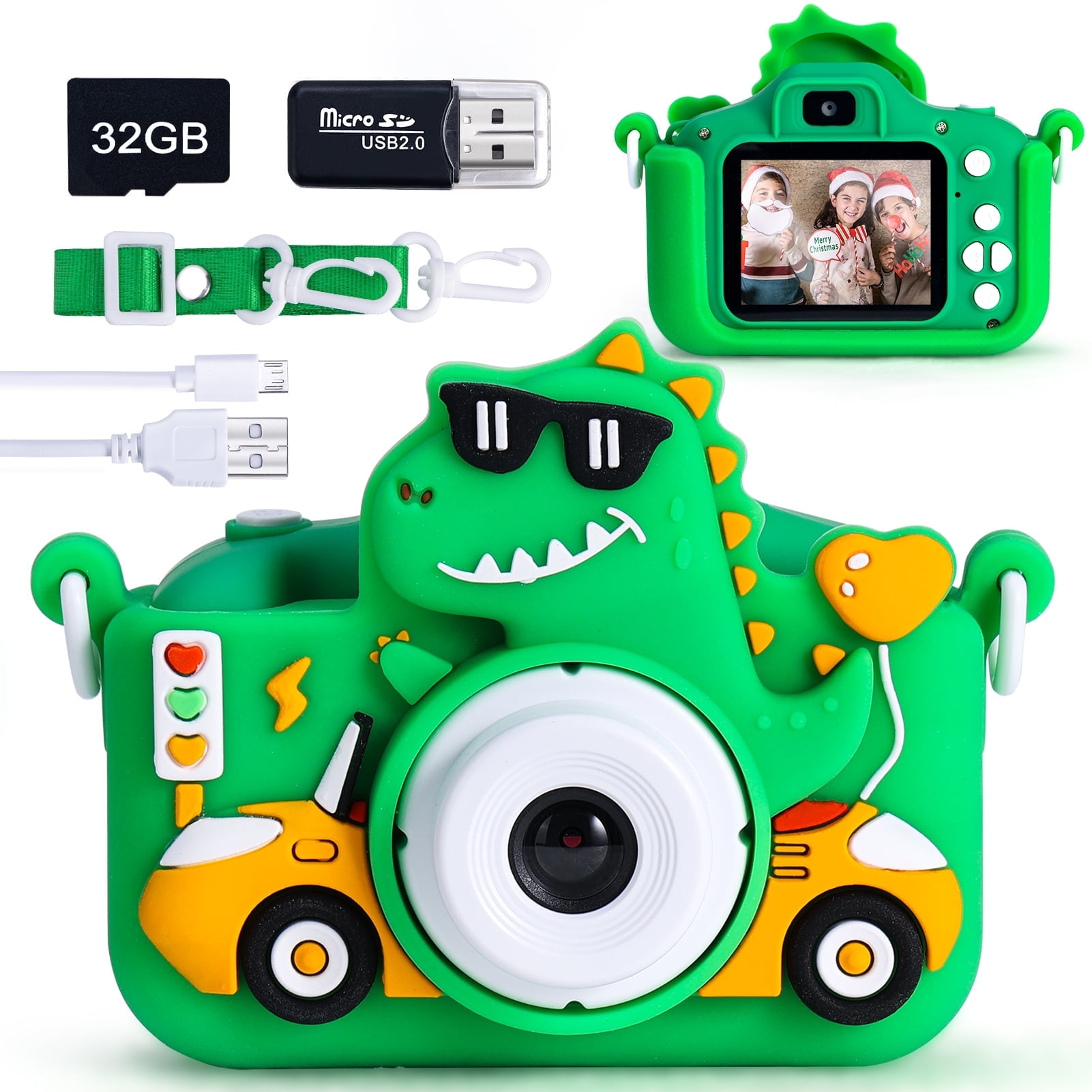 Kids Dinosaur Digital Camera Toys,1080P HD Video Toy Camera,Christmas ...