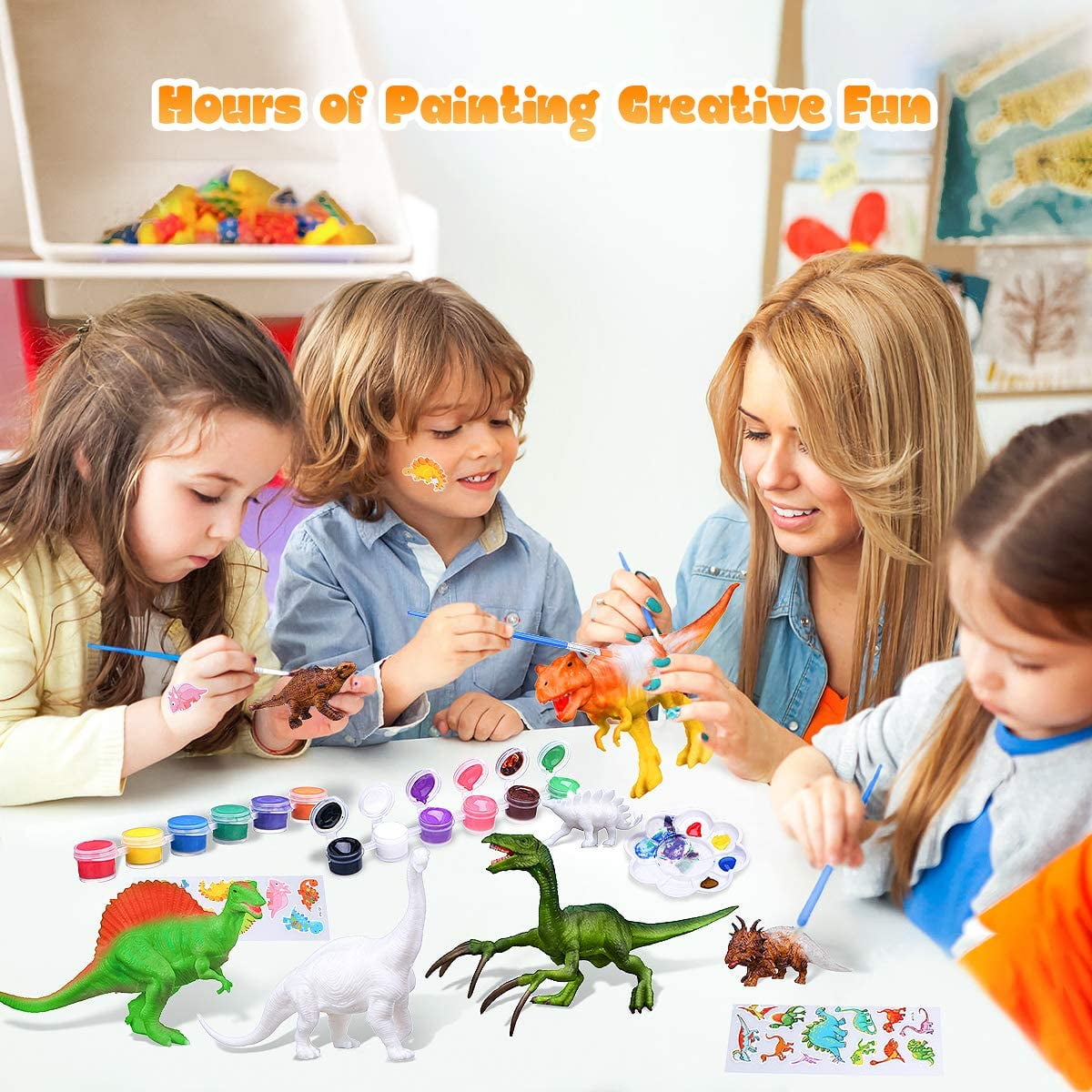 Kids Dinosaur Painting Kit for Kids Dinosaur Toys, DIY Arts and Crafts ...