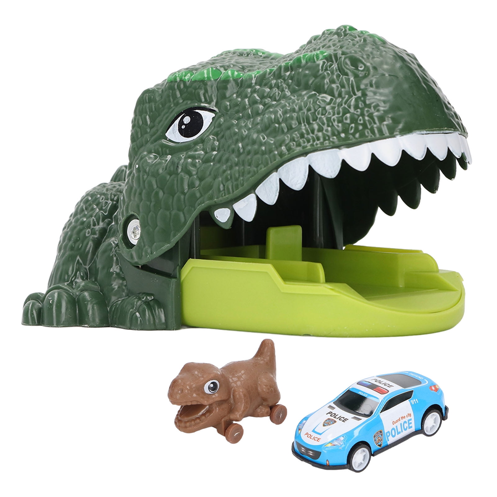 Kids Dinosaurs Car Playset Inertial Drive One Button Push Launch ...