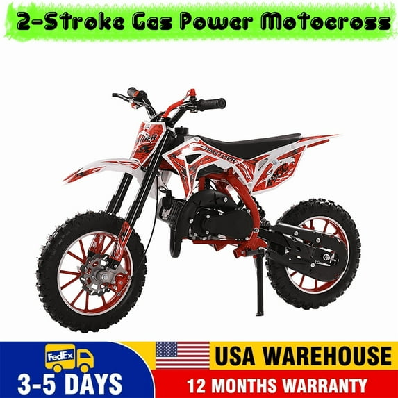 Kids Dirt Bike, 49cc Gas Dirt Bike, 2-Stroke Dirt Bike, Gas Power ...