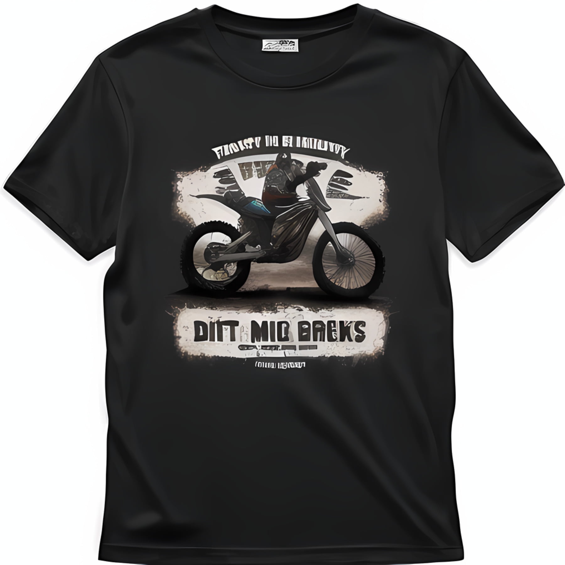 Kids Dirt Bike Biker Vector T-Shirt Design DFT Mid Breaks High Detail ...