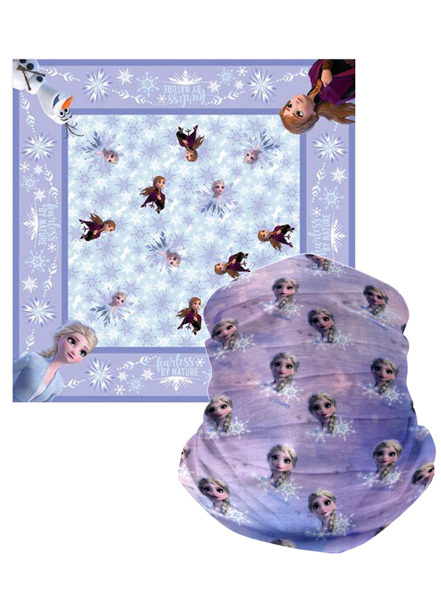 Kids Disney Frozen Face Cover Wrap & Girls Bandana All-Over Print Anna ...