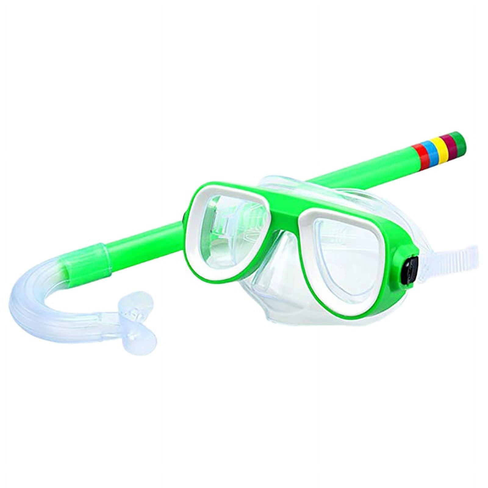 Baywell Fogless Unisex Snorkels with Breathing Tube, PVC Green ...