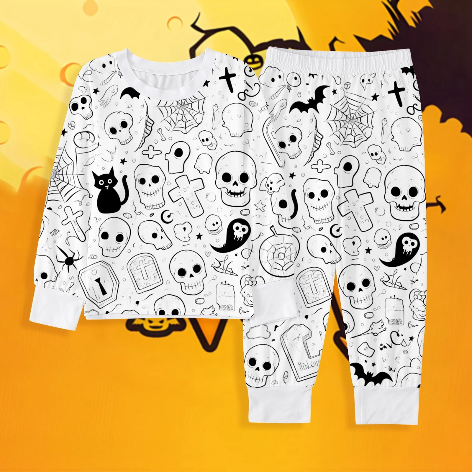 Kids Diy Color Pajamas Cute Funny CartoOn Print CottOn Girls Casual ...