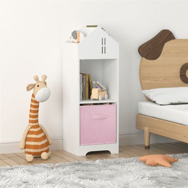 Your Zone Storage Bookcase with Toy Bin, White - Walmart.com