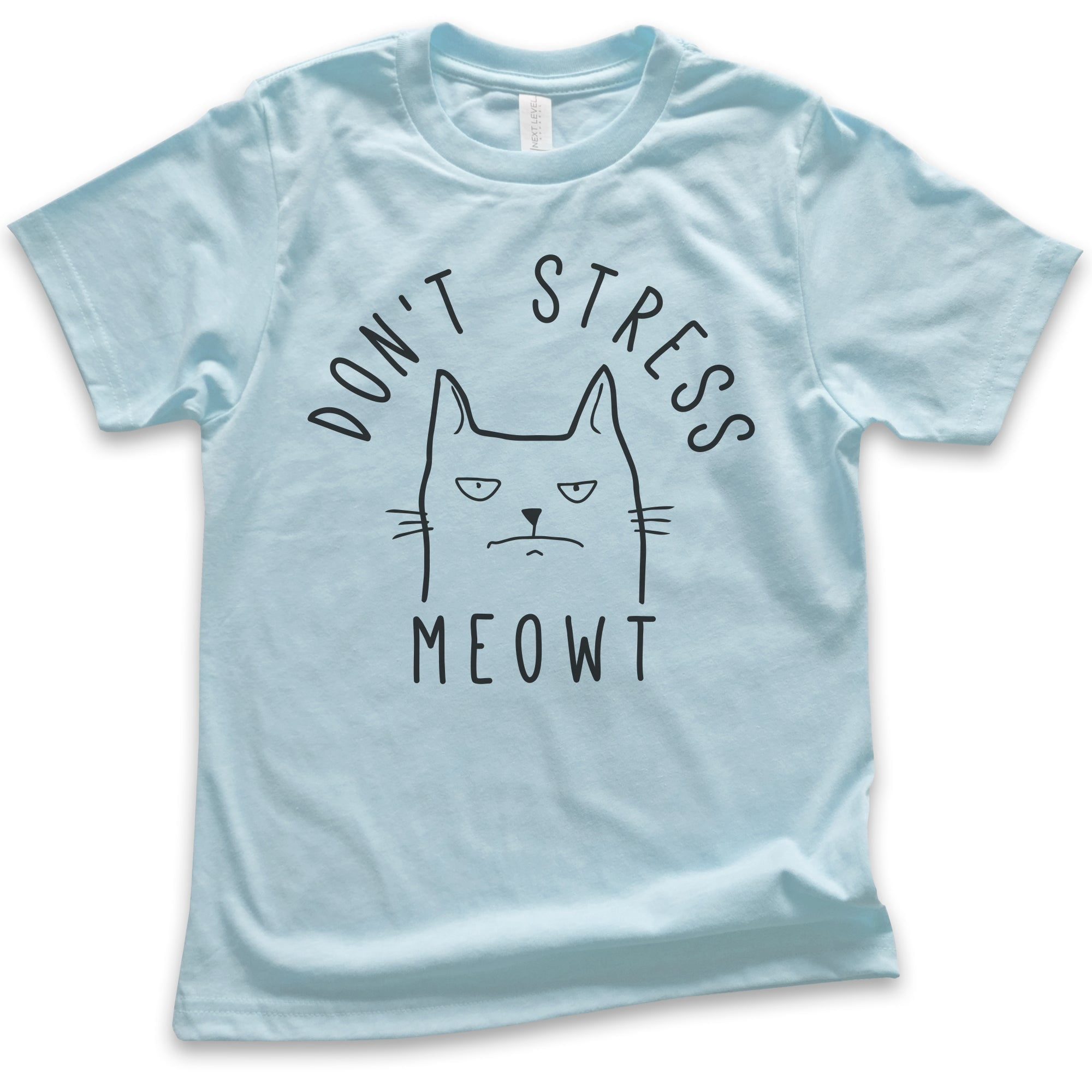 Kids Don't Stress Meowt Shirt Cat Shirt, Youth Kids Boy Girl T-Shirt ...