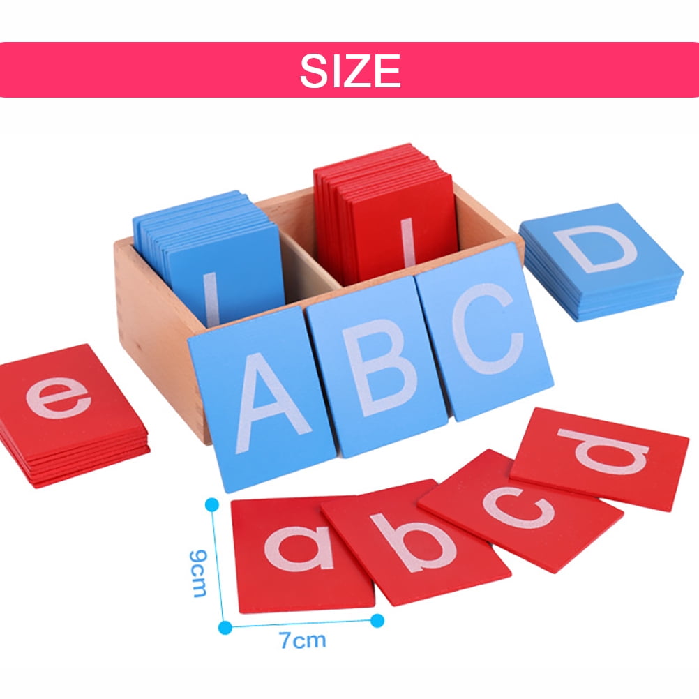 Kids Double Lettered Sandpaper Lettered Board Case English Sand ...