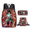 Kids Dragon Ball Z Backpack Set 3-Piece Cartoon School Bag with Lunch ...