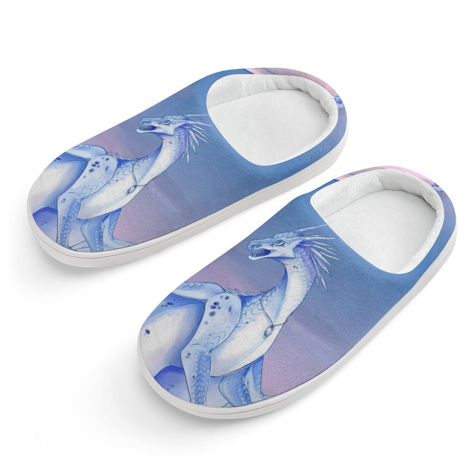 Kids Dragon Wings Of Fire Slippers Anti-slip Fluffy Fuzzy House ...