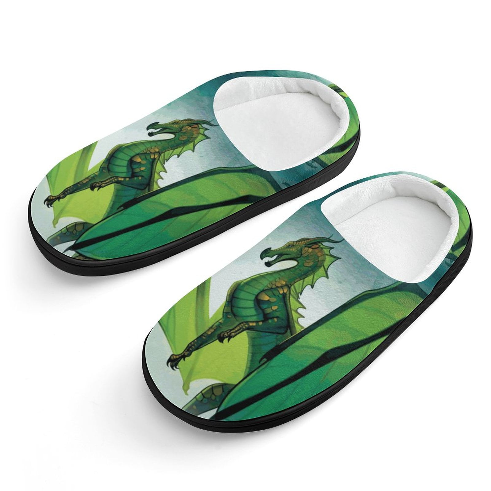 Kids Dragon Wings Of Fire Slippers Anti-slip Fluffy Fuzzy House ...