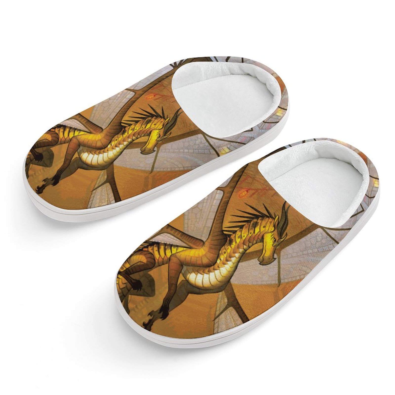 Kids Dragon Wings Of Fire Slippers Anti-slip Fluffy Fuzzy House ...