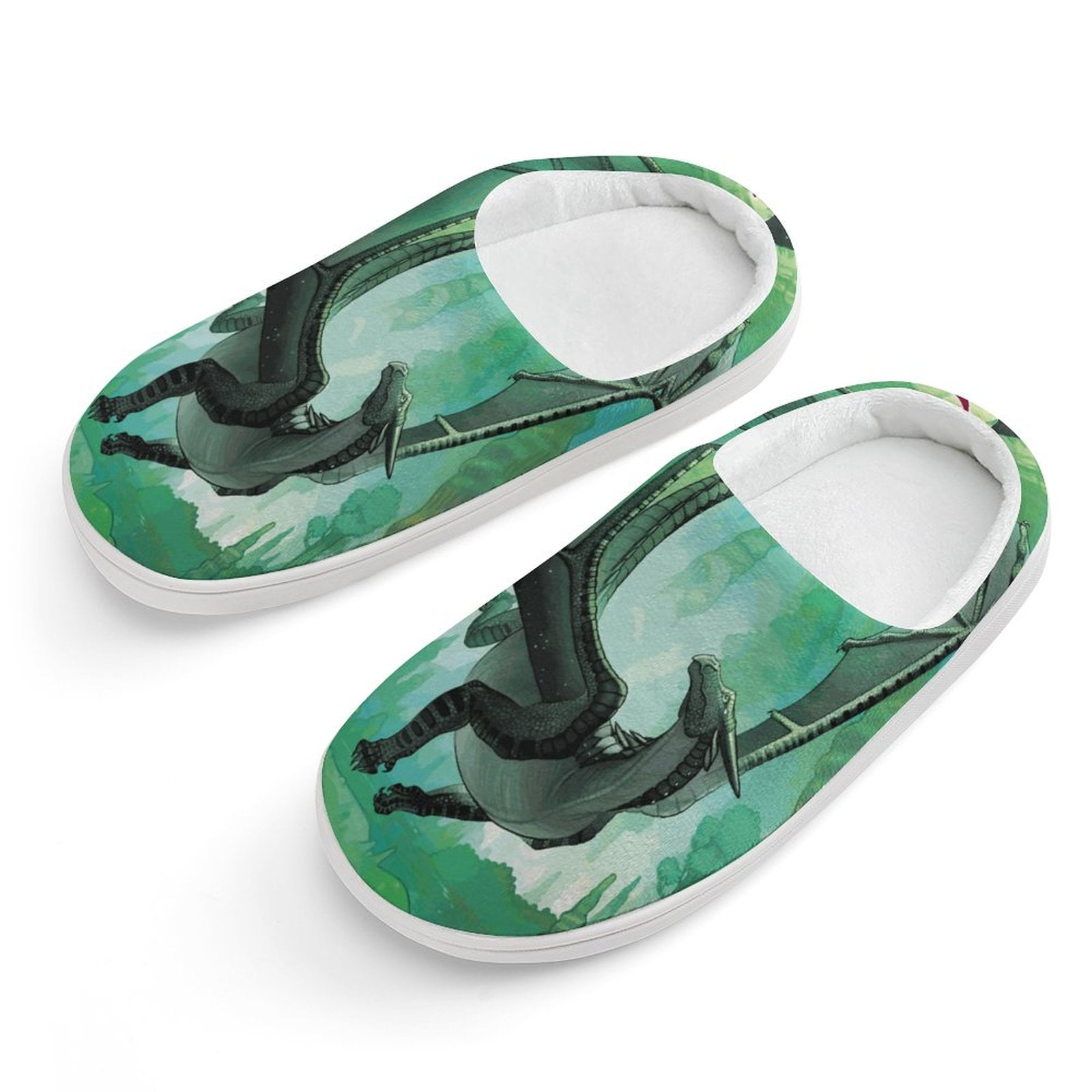 Kids Dragon Wings Of Fire Slippers Anti-slip Fluffy Fuzzy House ...