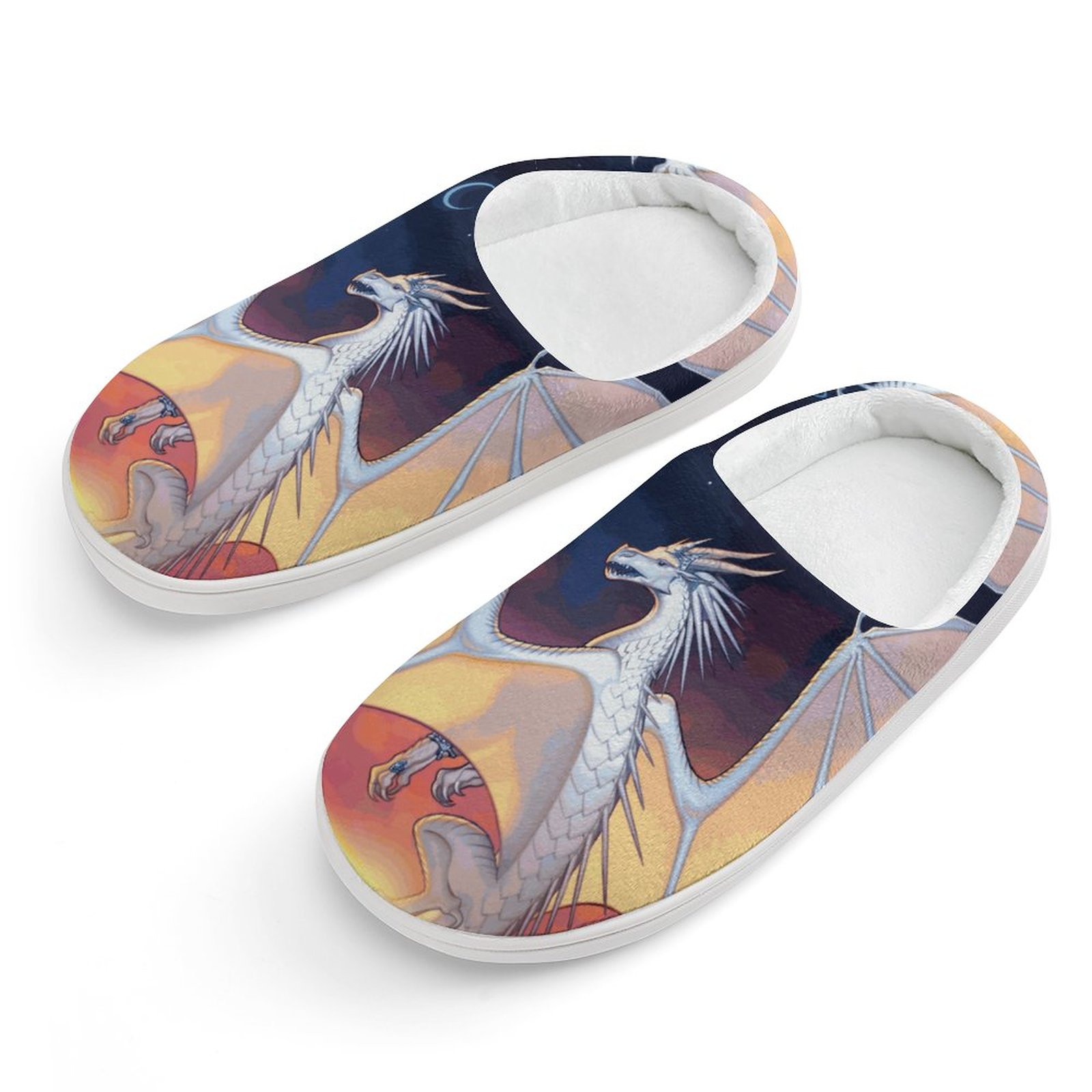 Kids Dragon Wings Of Fire Slippers Anti-slip Fluffy Fuzzy House ...