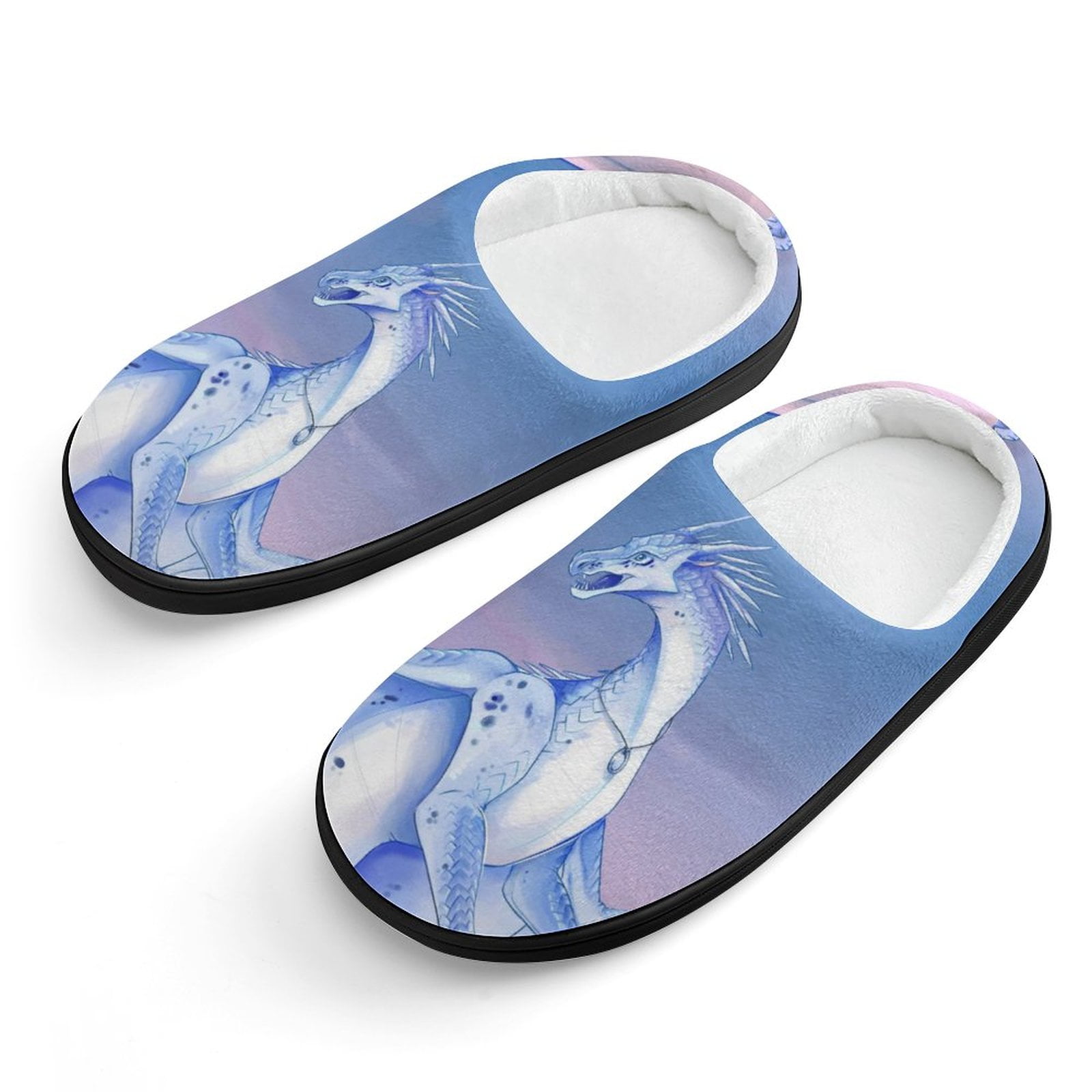 Kids Dragon Wings Of Fire Slippers Anti-slip Fluffy Fuzzy House ...