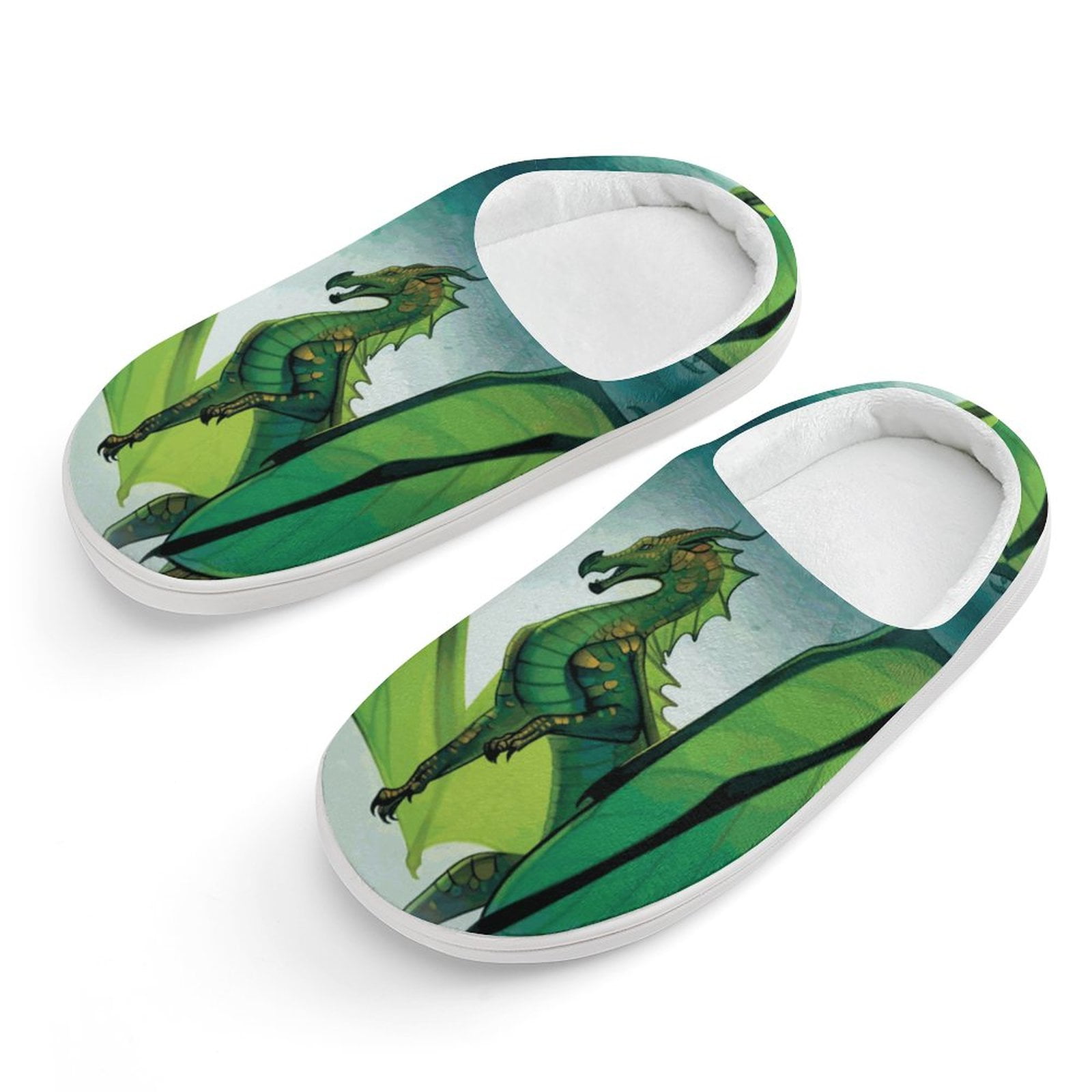 Kids Dragon Wings Of Fire Slippers Anti-slip Fluffy Fuzzy House ...