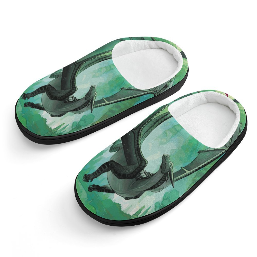 Kids Dragon Wings Of Fire Slippers Anti-slip Fluffy Fuzzy House ...