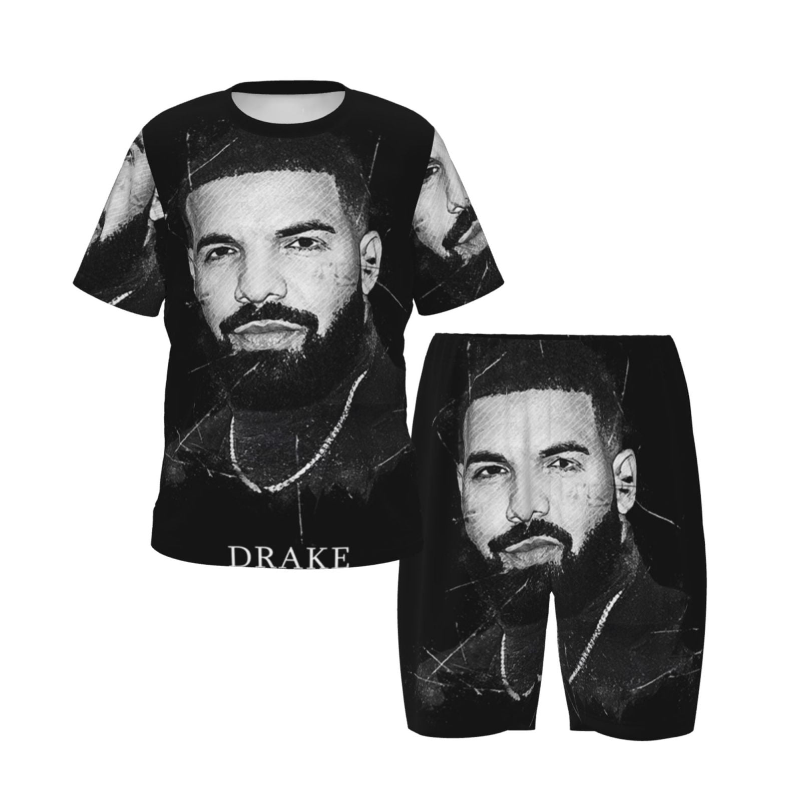 Kids Drake Singer Pajamas Set Cartoon Sleepwear Short Set Outfit For ...