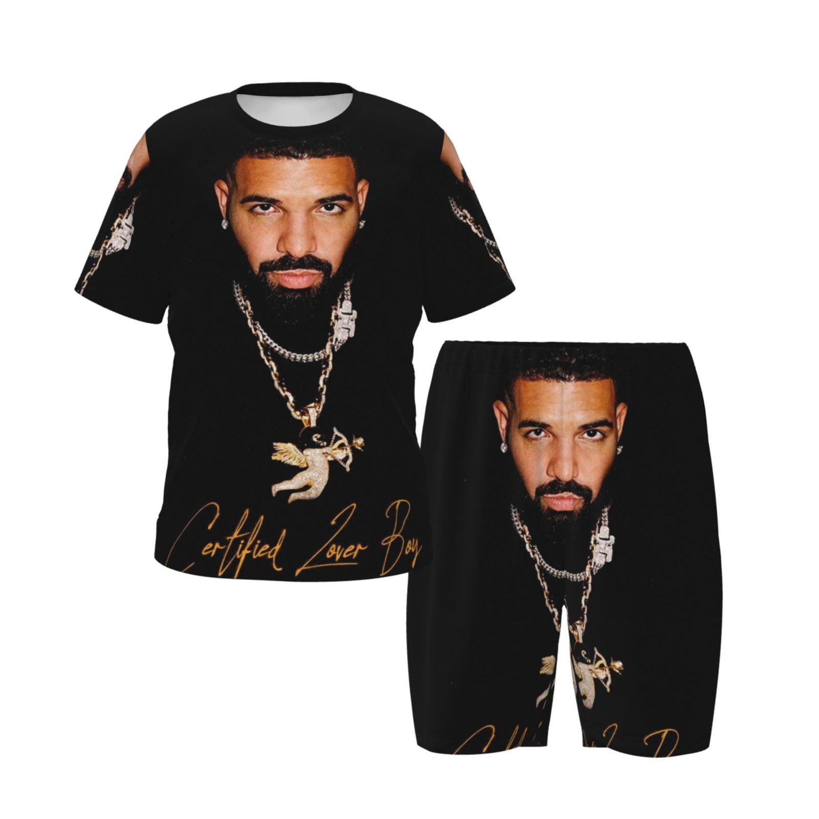 Kids Drake Singer Pajamas Set Cartoon Sleepwear Short Set Outfit For ...