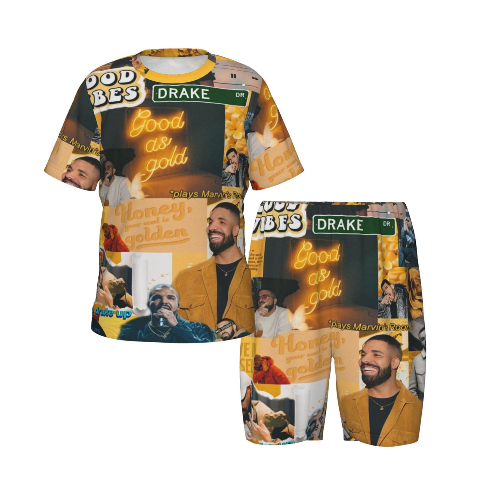 Kids Drake Singer Pajamas Set Cartoon Sleepwear Short Set Outfit For ...