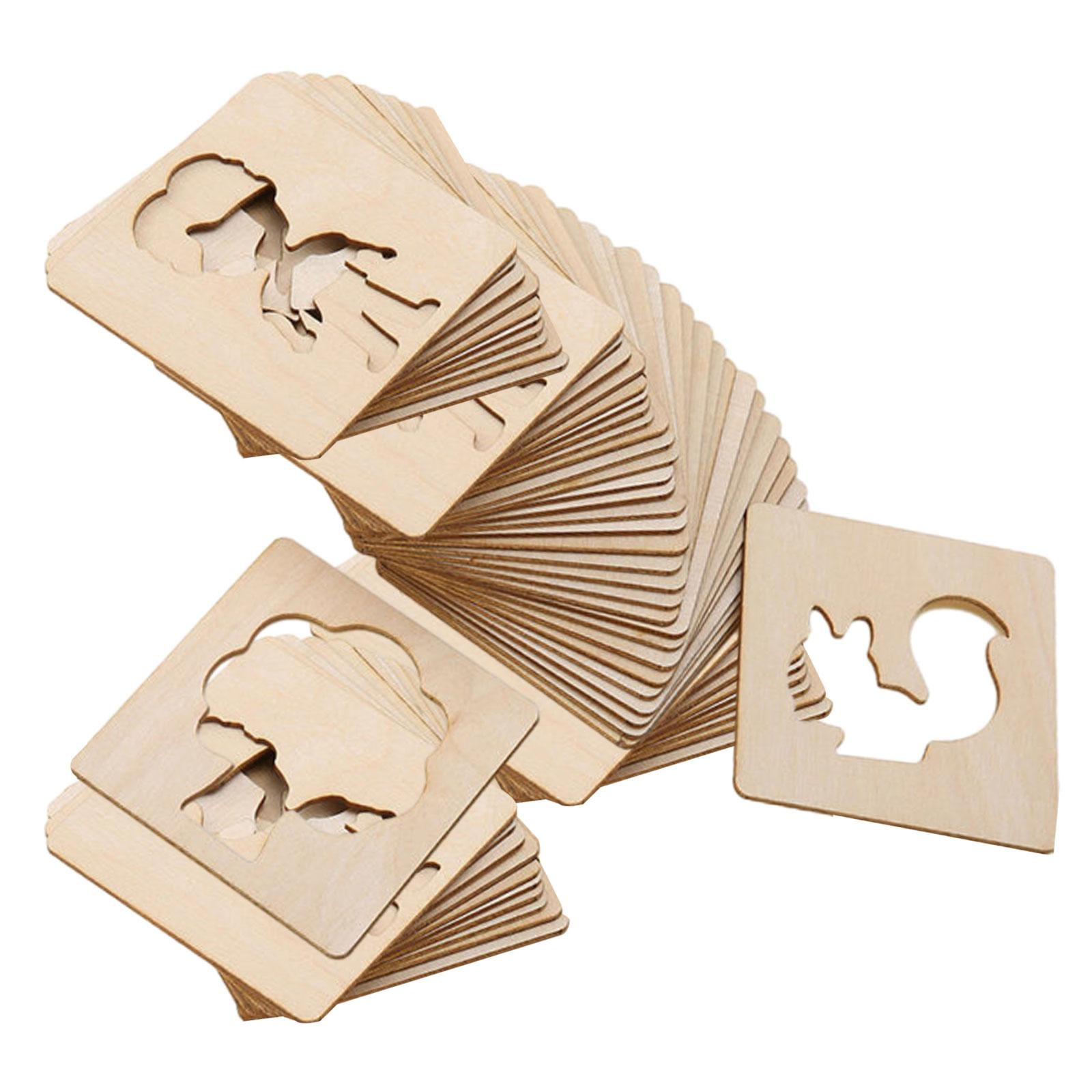 Kids Drawing Stencils Chalk Stencils Wooden Educational DIY Painting ...