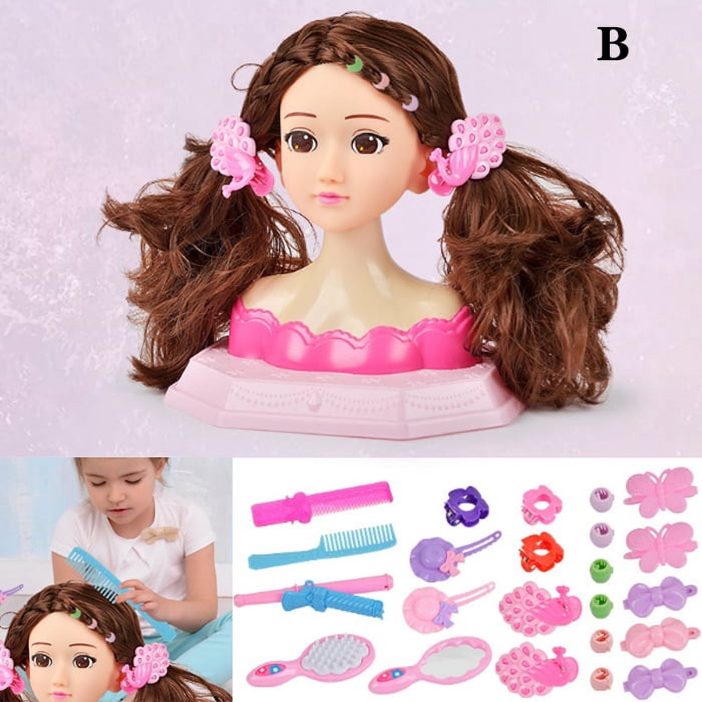Kids Dress Up Dolls Grooming Hair Braiding Toys Fashion Doll, 8-Inch ...