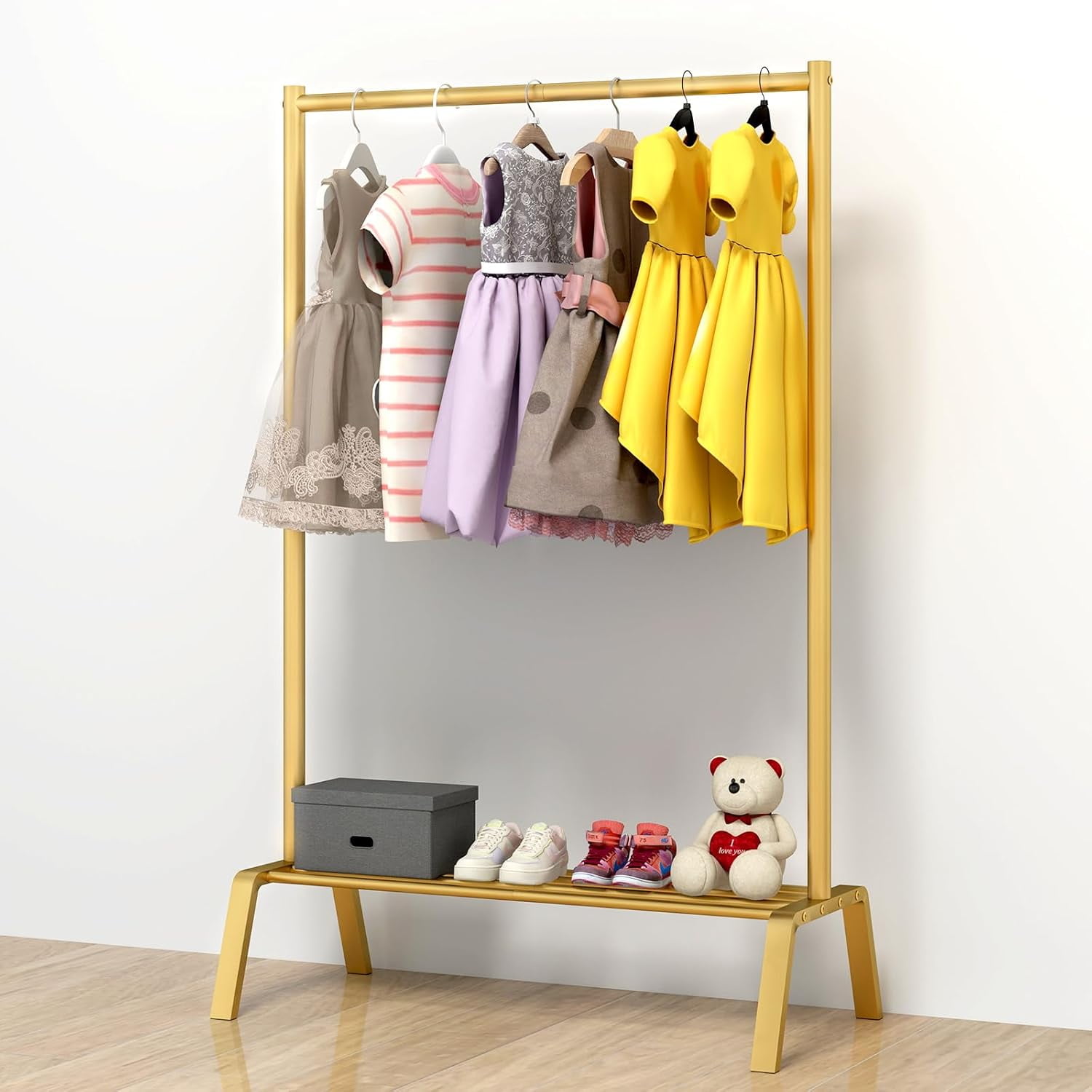 Kids Dress Up Storage, Metal Kids Clothing Rack, Kids Costume Rack with ...