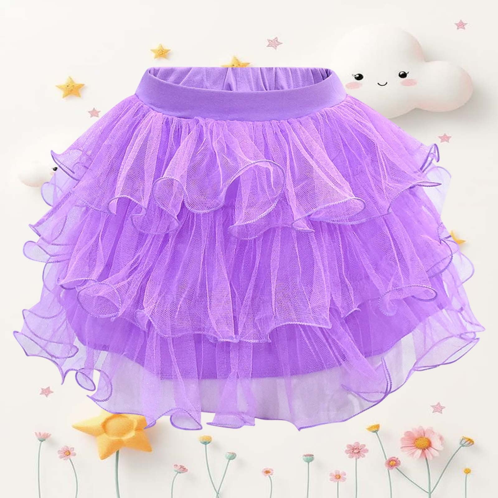 Kids Dress up Purple Skirt Girl Skirts Kids Birthday Princess Party ...