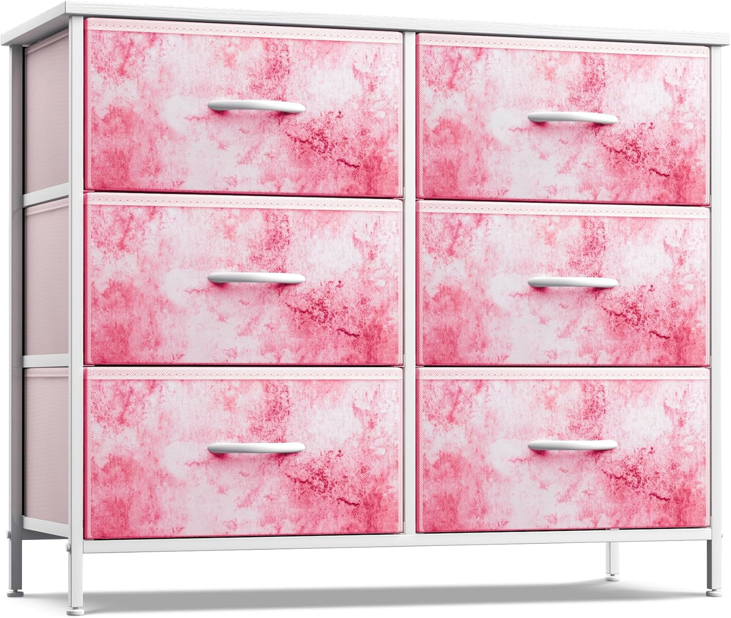 Kids Dresser with 6 Drawers - Storage Chest Organizer Unit with Steel ...