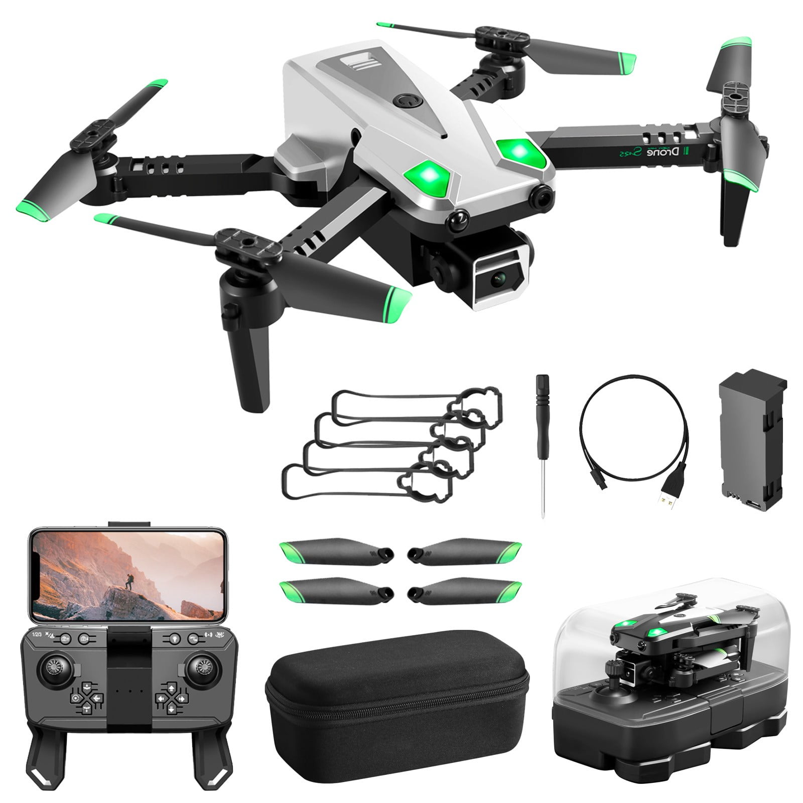 Kids Drone with Camera Foldable Mini Drone for Kids Boys Beginners Toys ...