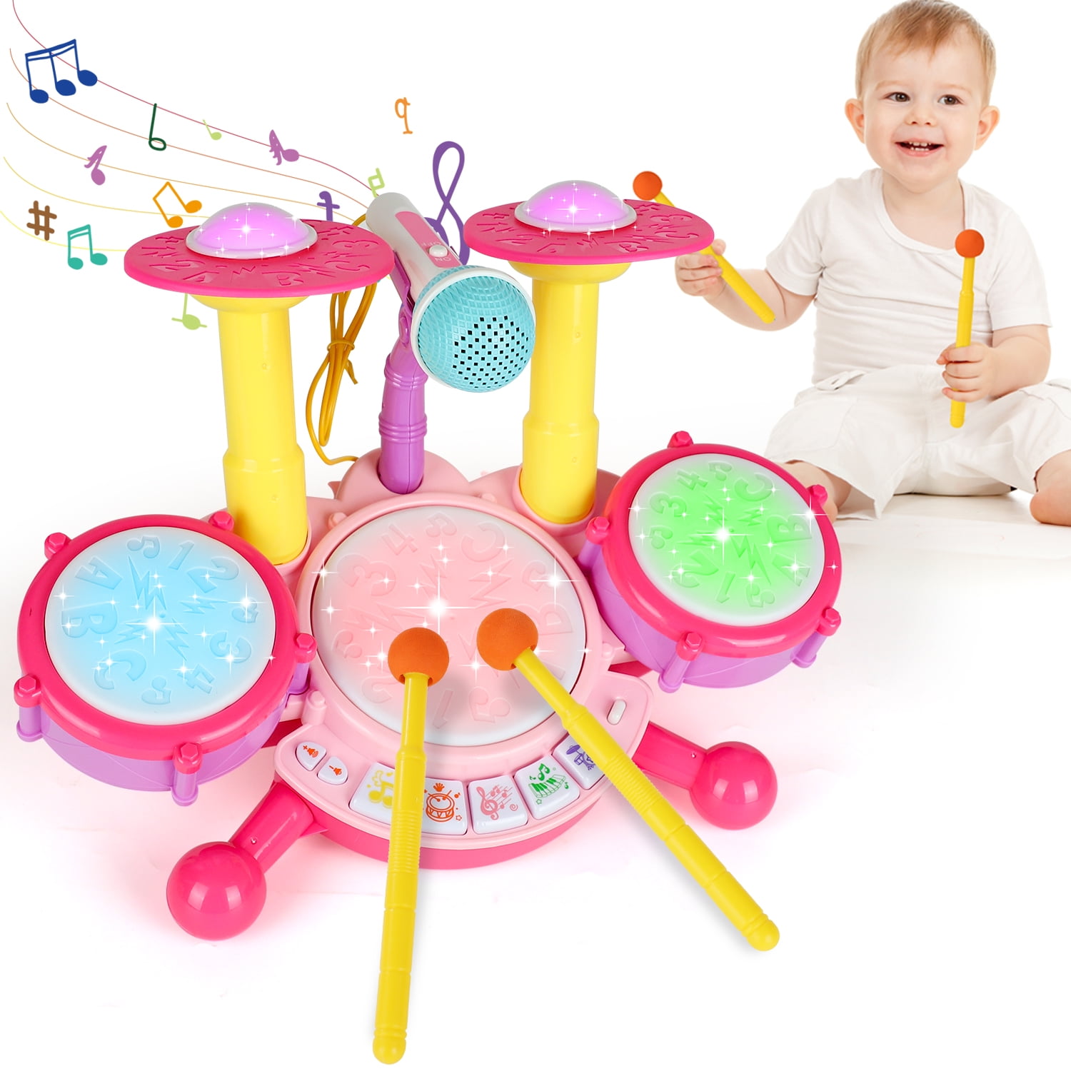 Kids Drum Set Toddler Toys for Boys Girls Kids Music Toys for Toddlers ...
