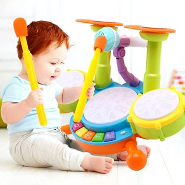 Baby Einstein Together in Tune Drums Wireless Wooden Musical Toddler ...