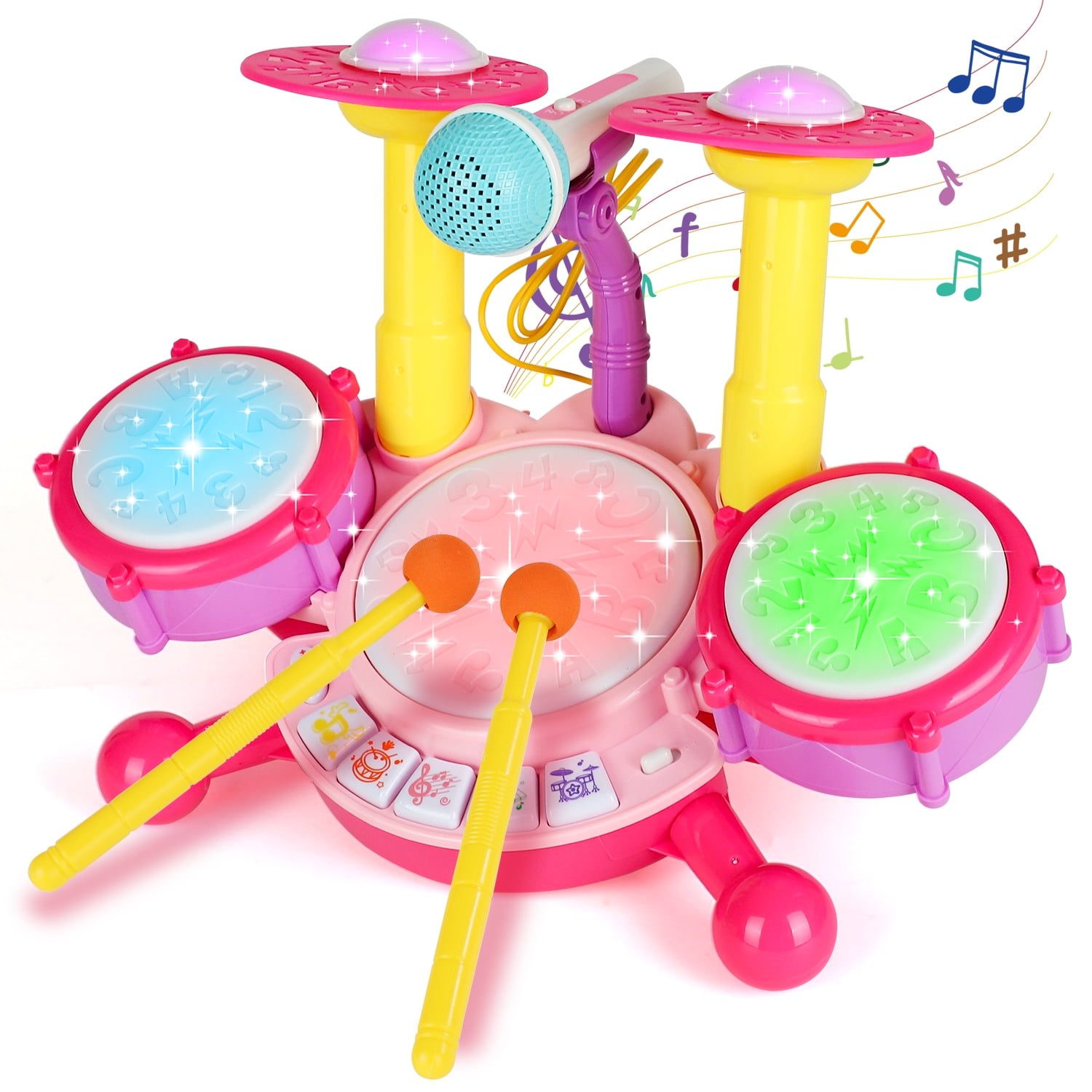Kids Drum Set for Toddlers 1-3, Drum Set Toys for 1 2 3 Year Old ...